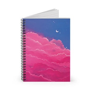 Starry Sky Galaxy | Ruled Line Spiral Notebook for School Diary Writing ...
