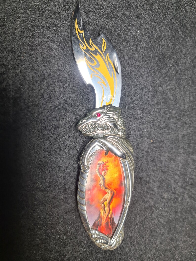 Franklin Mint Mistress of Fire Pocket Knife Folder Limited Edition ...
