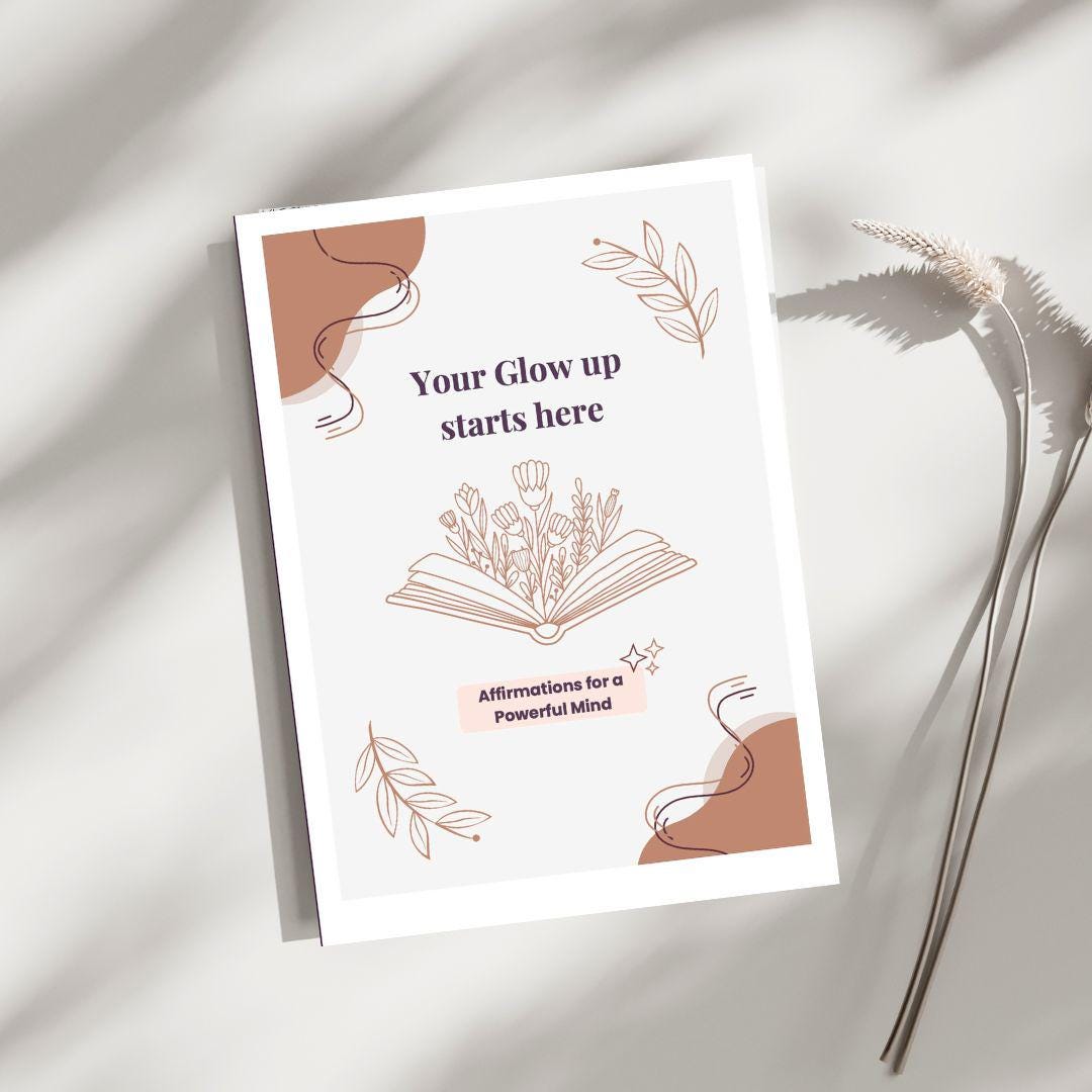 Affirmations for a Powerful Mind – Glow up Printable Journal (self-love ...