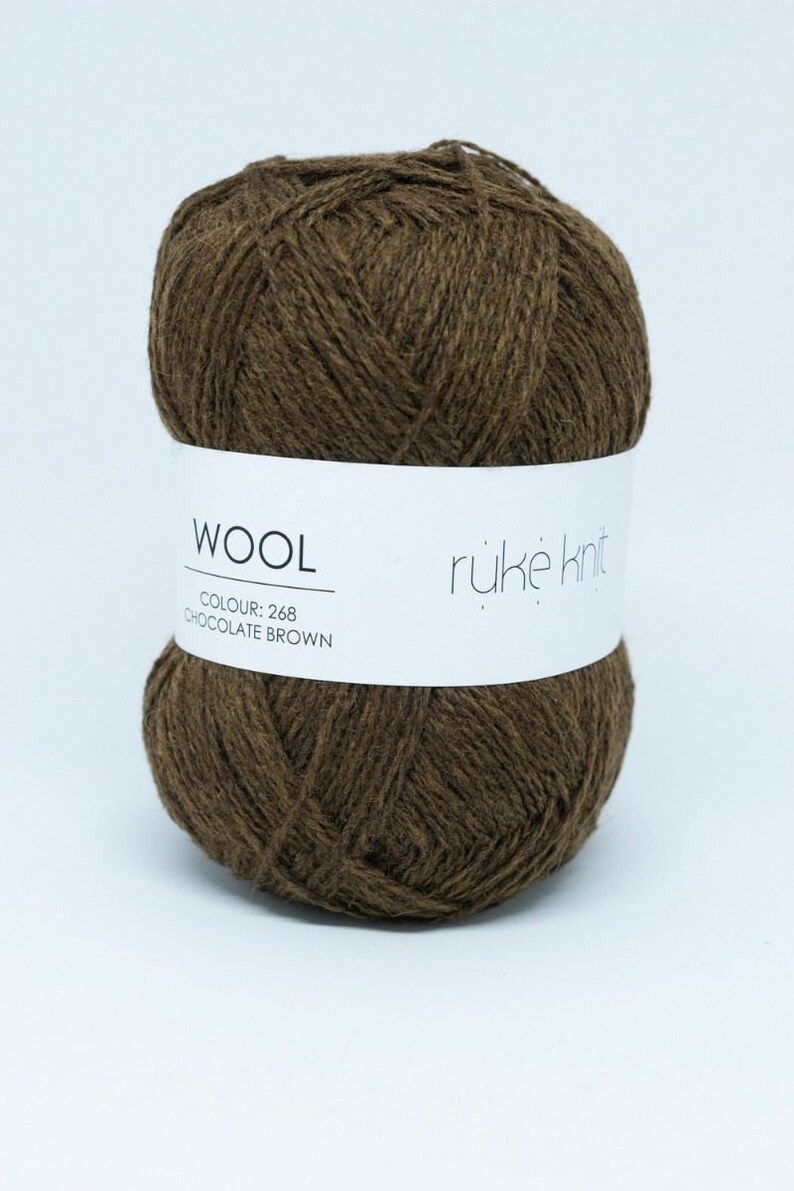 Ruke Knit Wool Yarn Rust Brown Colour, 100g - Etsy