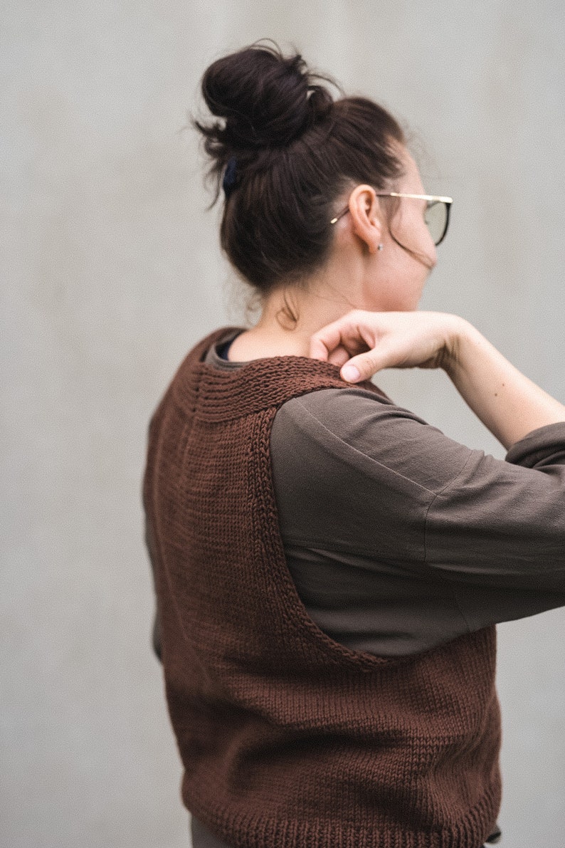 Knitting Pattern for Cotton Vest, V Neck Vest, Knitting Pattern ...