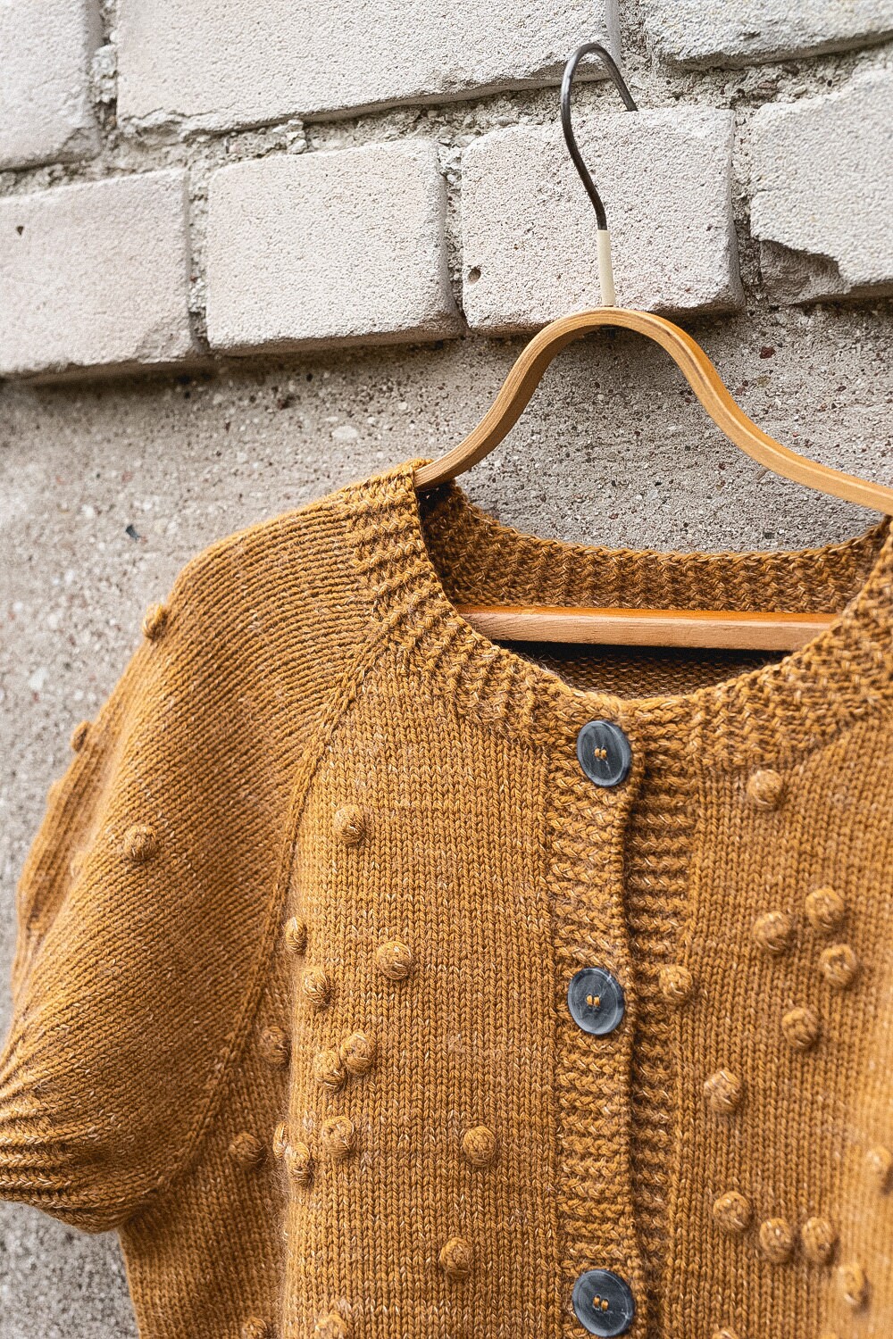 Bobble Cardigan Knitting Pattern, Short Sleeve Crew Neck (PDF Pattern ...