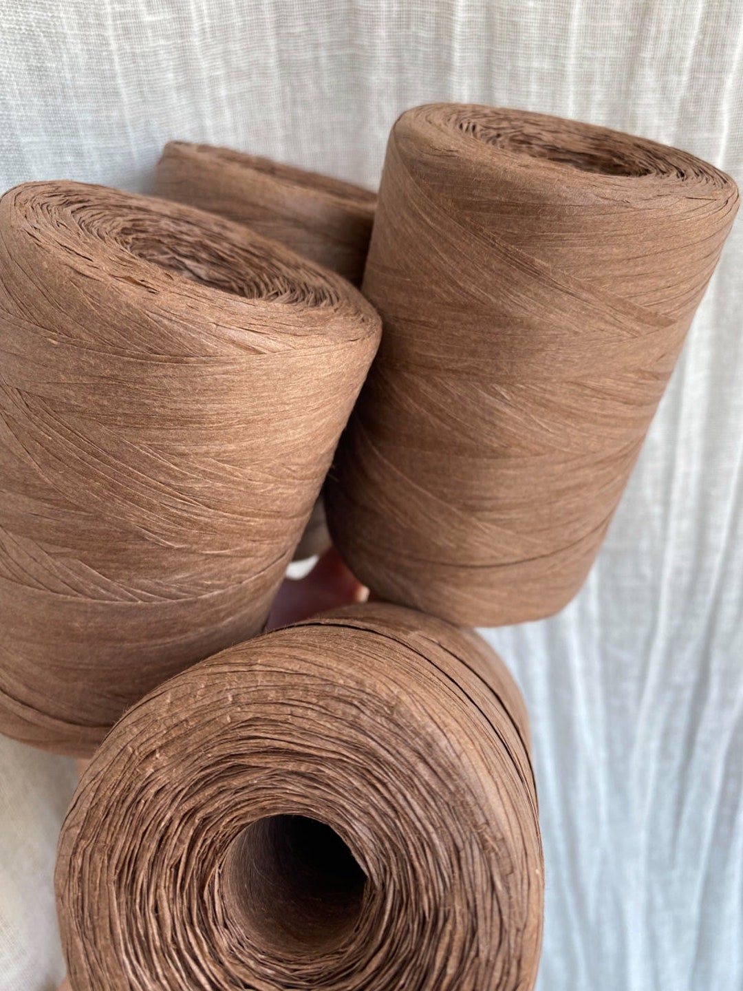 Ruke Knit Raffia Yarn Chestnut Brown 64, 200g - Etsy