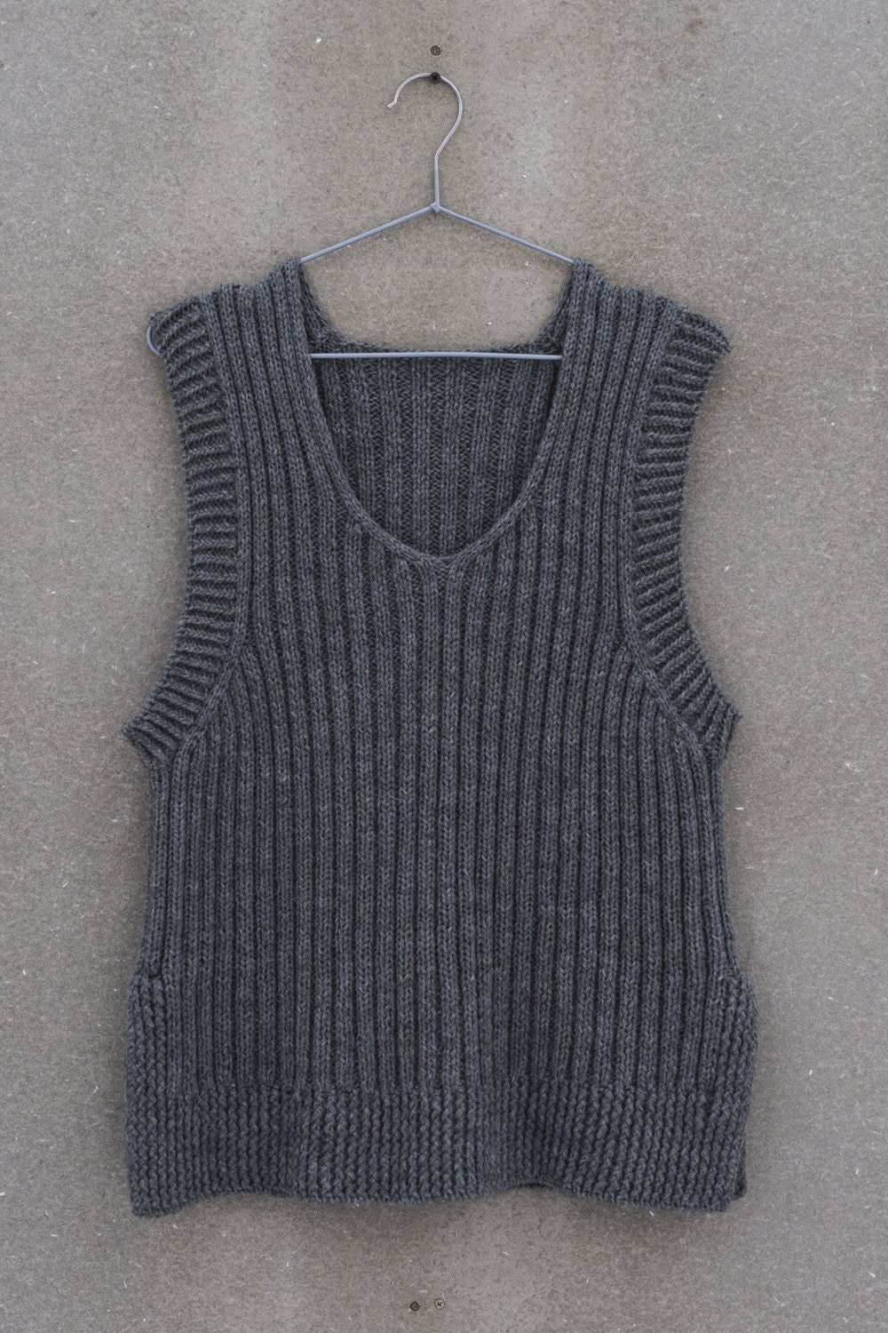 Knitting Pattern for Rock Slipover, V Neck Vest, Knitting Pattern ...