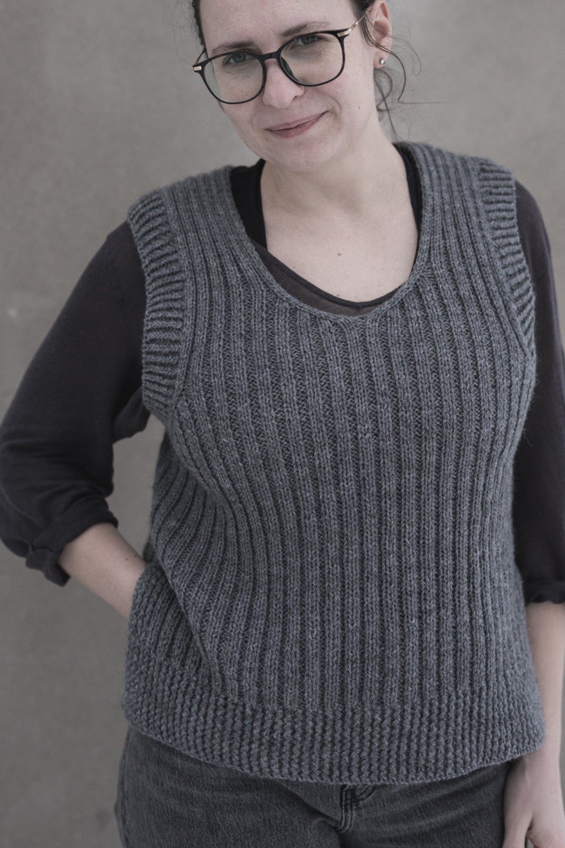 Knitting Pattern for Rock Slipover V Neck Vest Knitting - Etsy UK