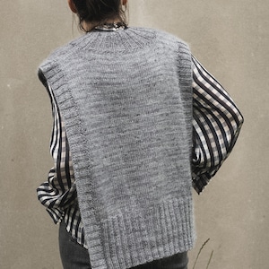 Knitting Pattern for Sofia Slipover, V Neck Vest, Knitting Pattern ...