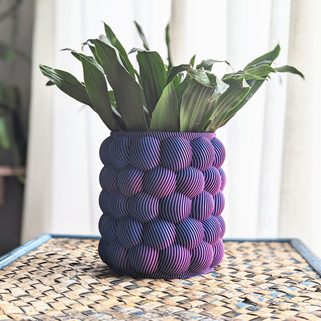 Bubble Planter With Drainage, Textured Plant Pot, Eco-friendly Planter ...