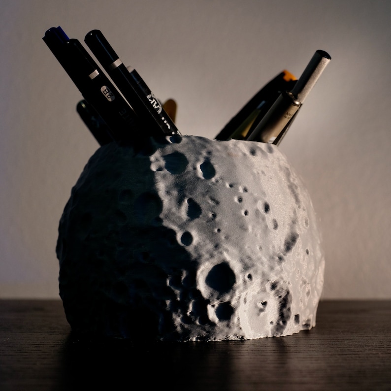 3D Printed Moon Pencil Holder: Space-themed Desk Organizer - Etsy UK