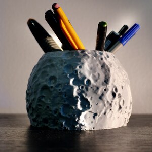 3D Printed Moon Pencil Holder: Space-themed Desk Organizer - Etsy UK