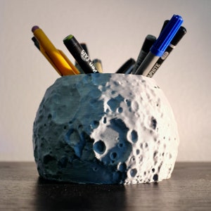 3D Printed Moon Pencil Holder: Space-themed Desk Organizer - Etsy UK