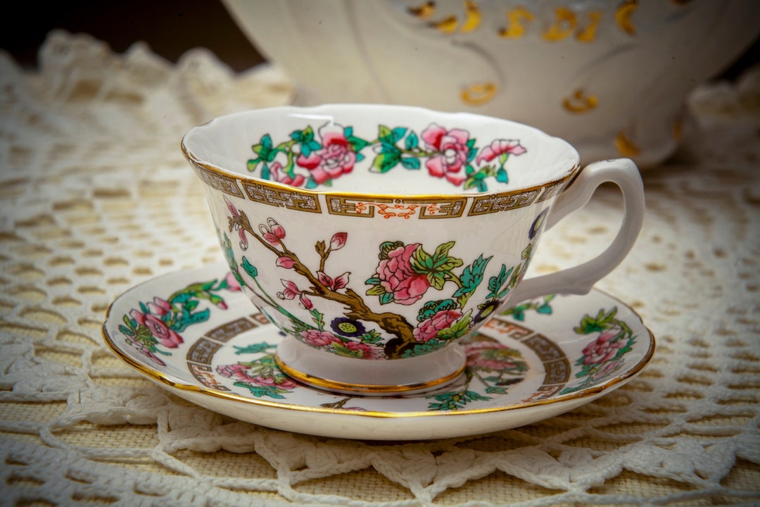 Vintage Cup and Saucer by Royal Grafton, indian Tree Coffee Cup and ...