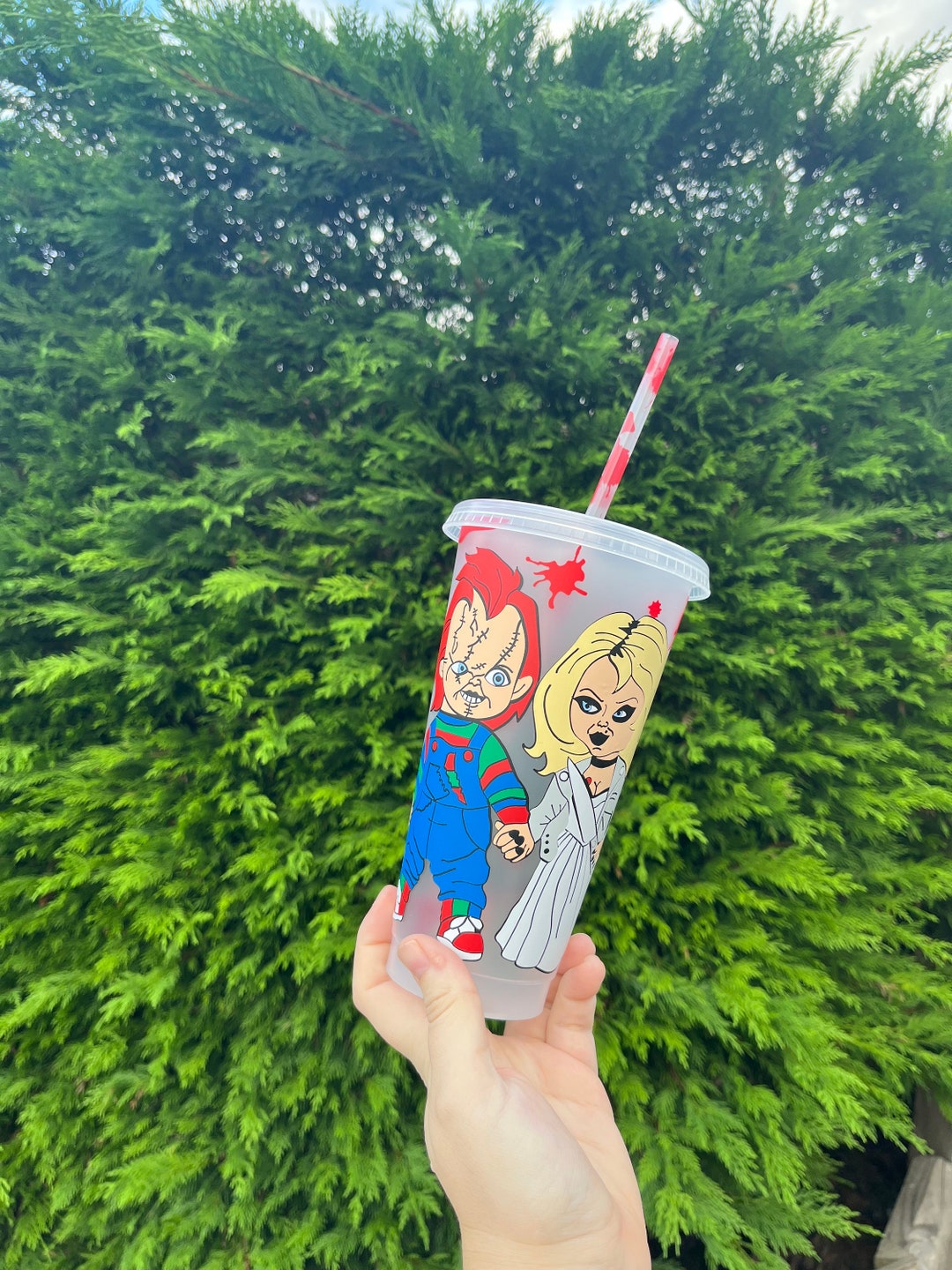 Bride of Chucky Halloween Cup - Scary Movies- Halloween Cold Cup ...