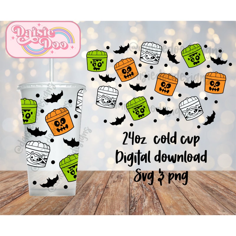 Boo Bucket Cup Wrap - Etsy