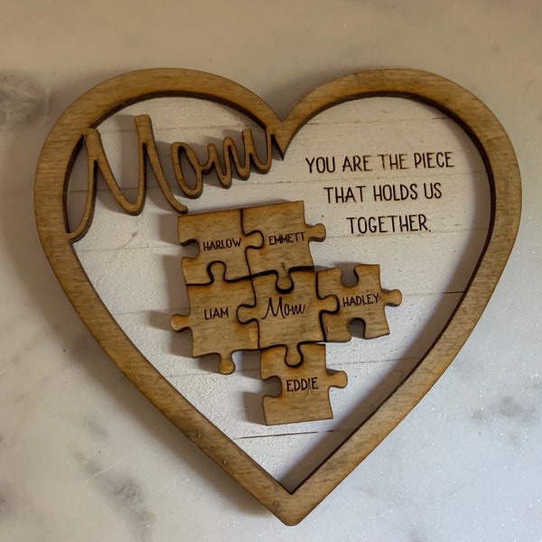 Wood Heart Puzzle - Etsy