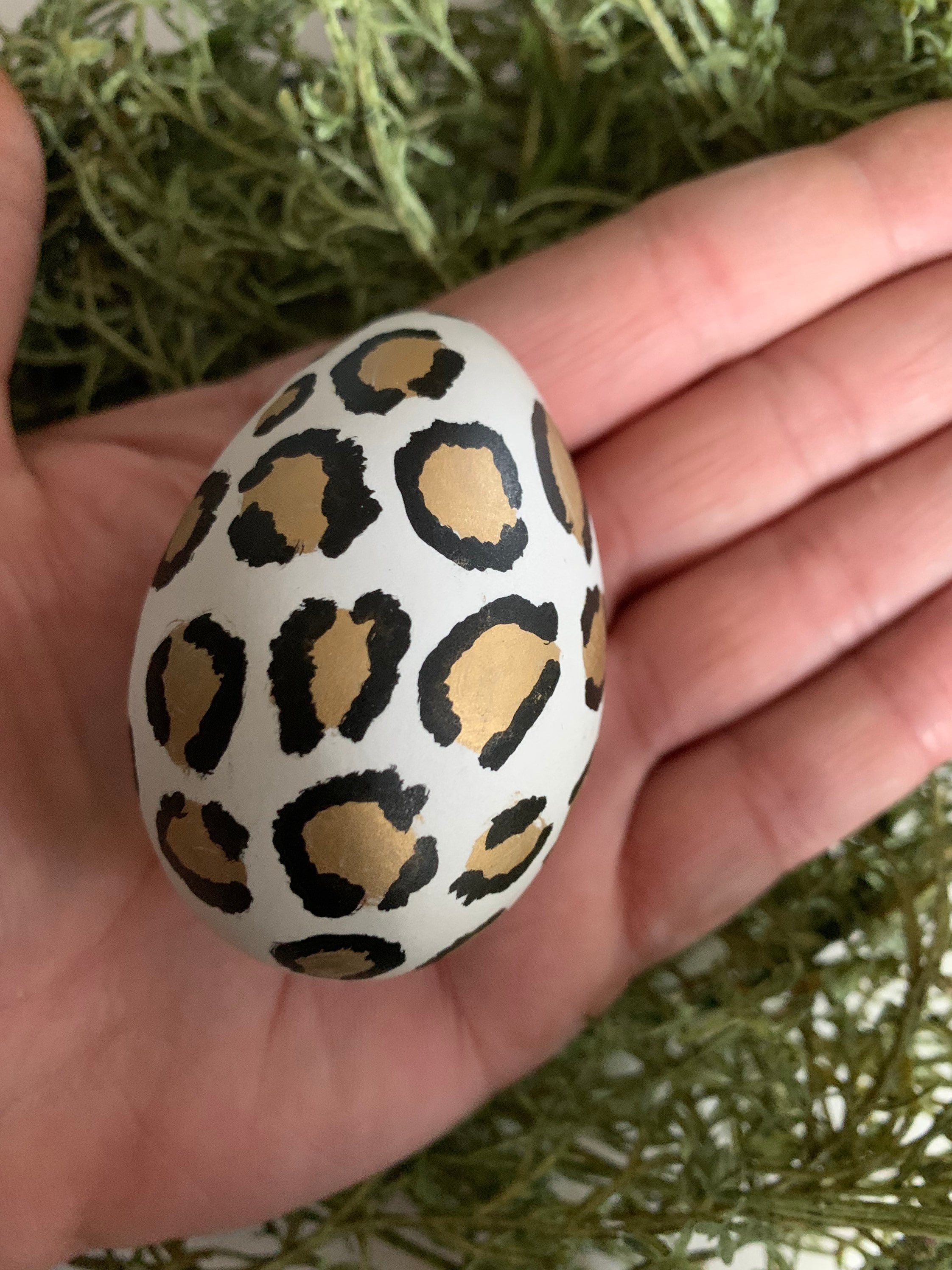 Hand Painted Leopard Cheetah Print Egg - Etsy
