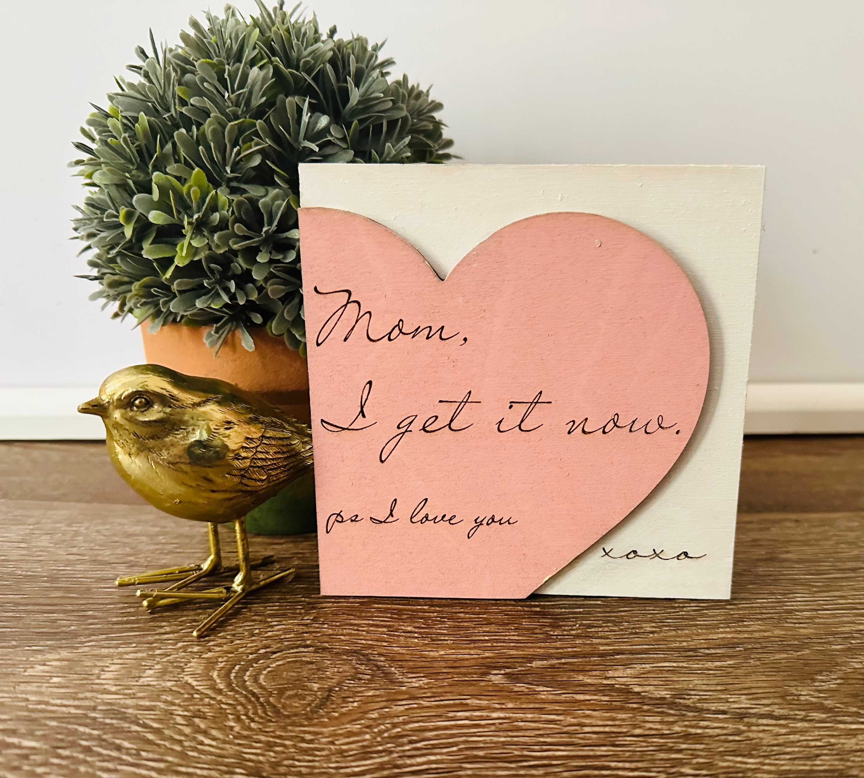 Heart Sign for Mom, Mom Gift, Mom Heart Sign, Thanks Mom, - Etsy