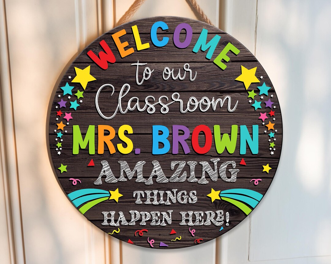 Teacher Doorsign, Teacher Name Sign, Personalized Pencil Teacher Sign ...