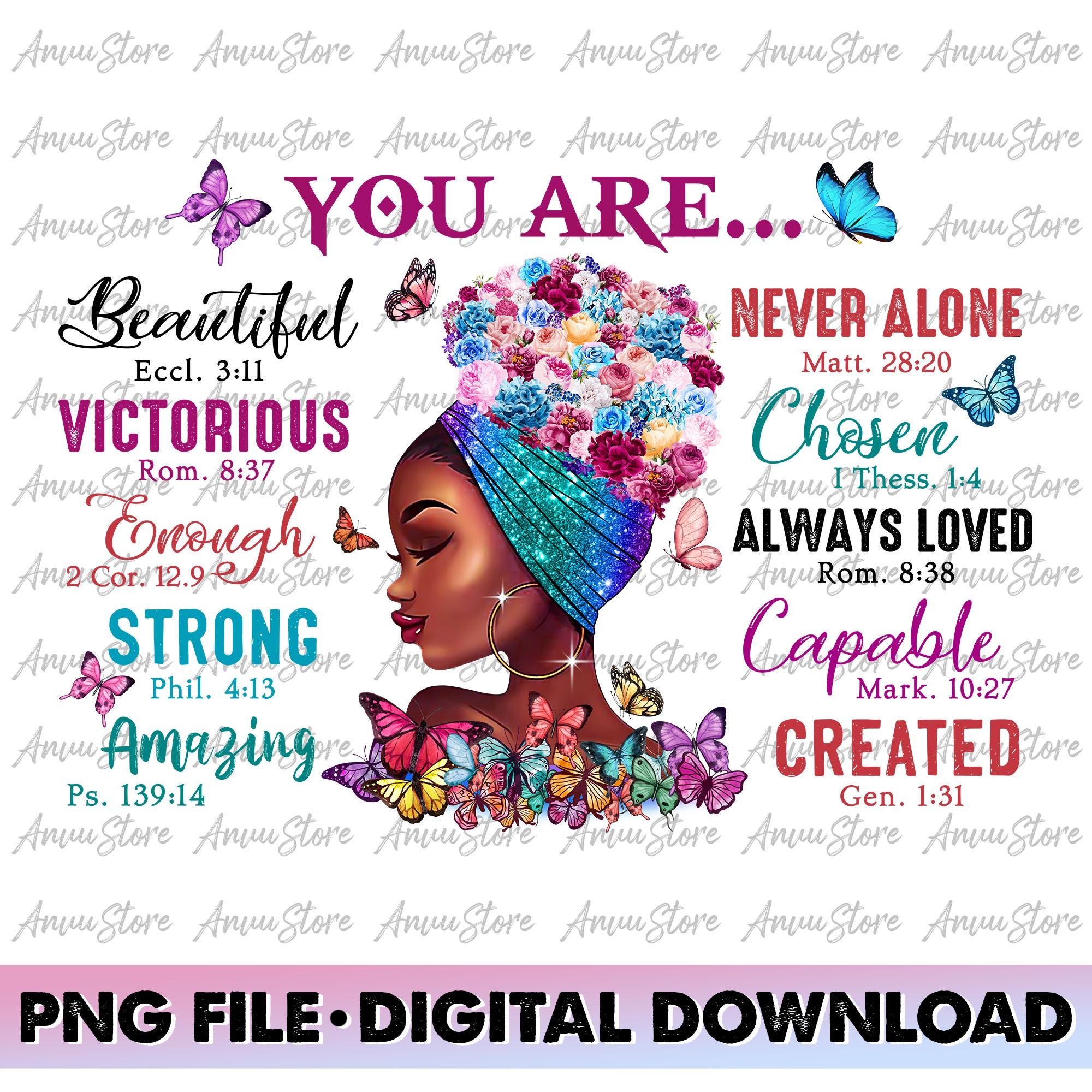 African American Women PNG Design, You Are Beautiful Melanin Lady PNG ...
