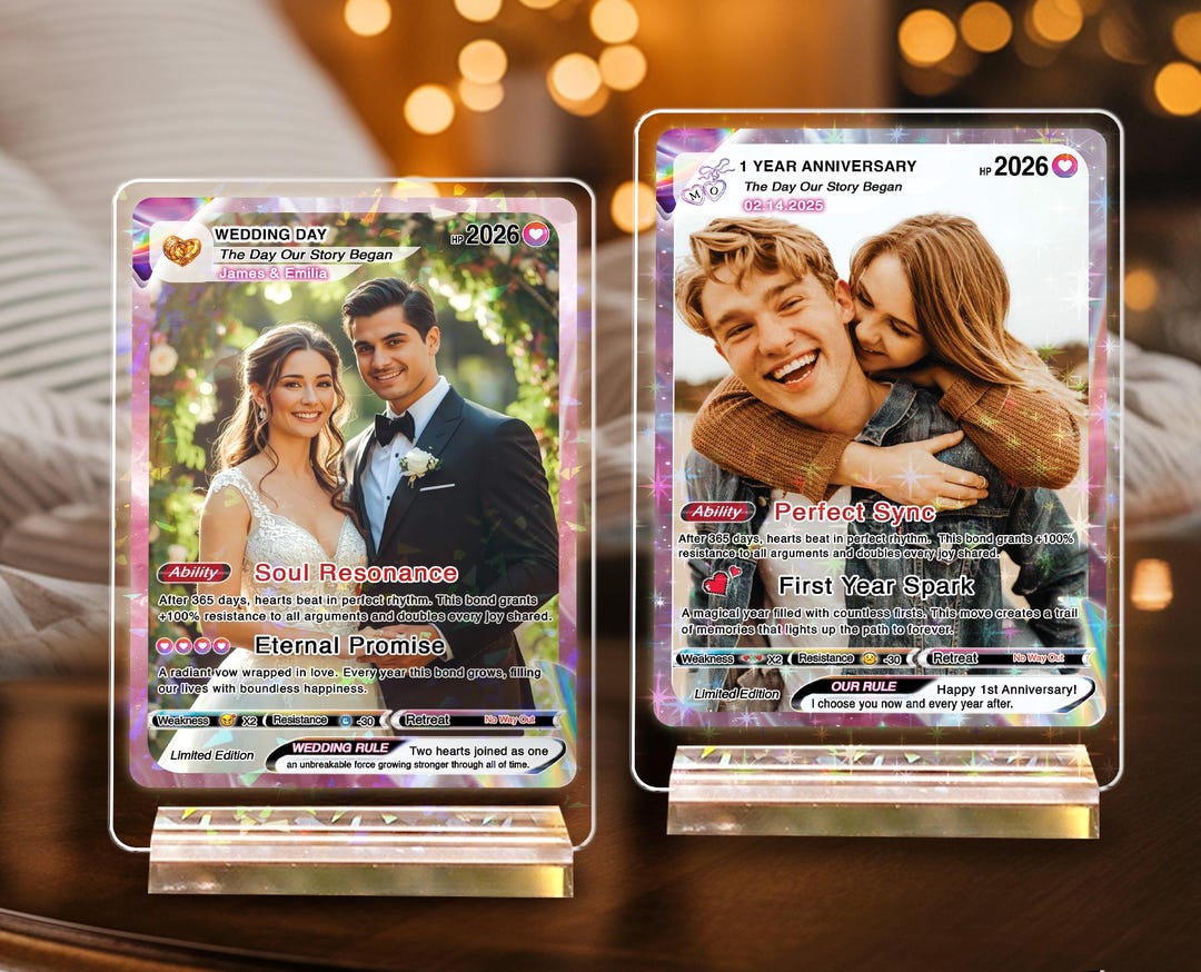Personalized Couple Photo Anime Plaque, Valentine's Gift for Him ...