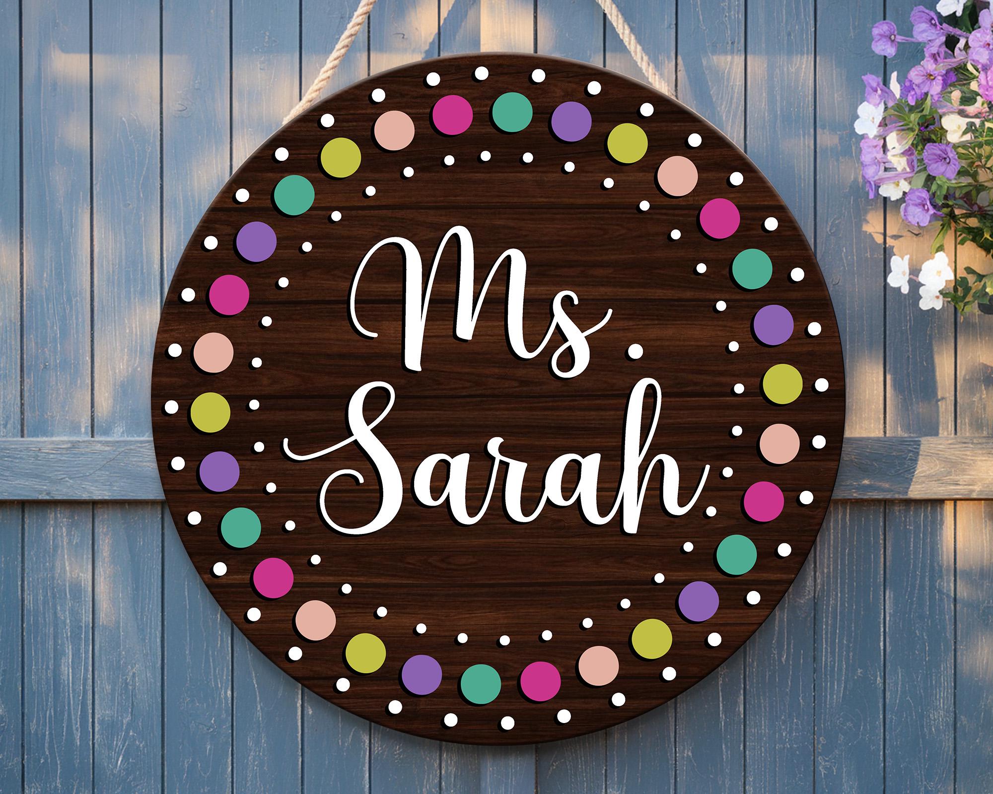 Teacher Door Hanger, Classroom Door Decor, Teacher Name Sign, Teacher ...