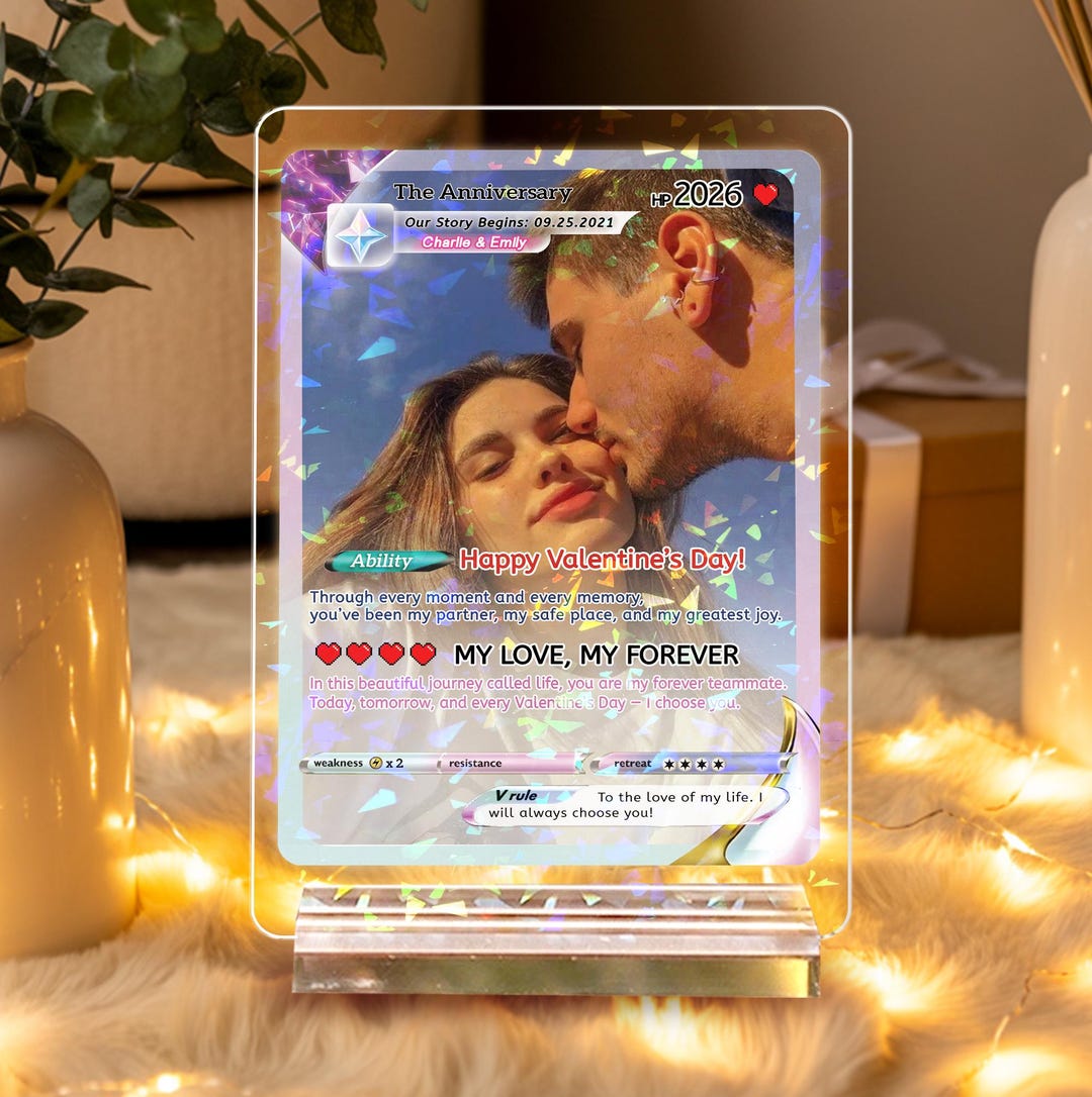 Personalized Couple Photo Anime Plaque, Valentine Gift for Him, for ...