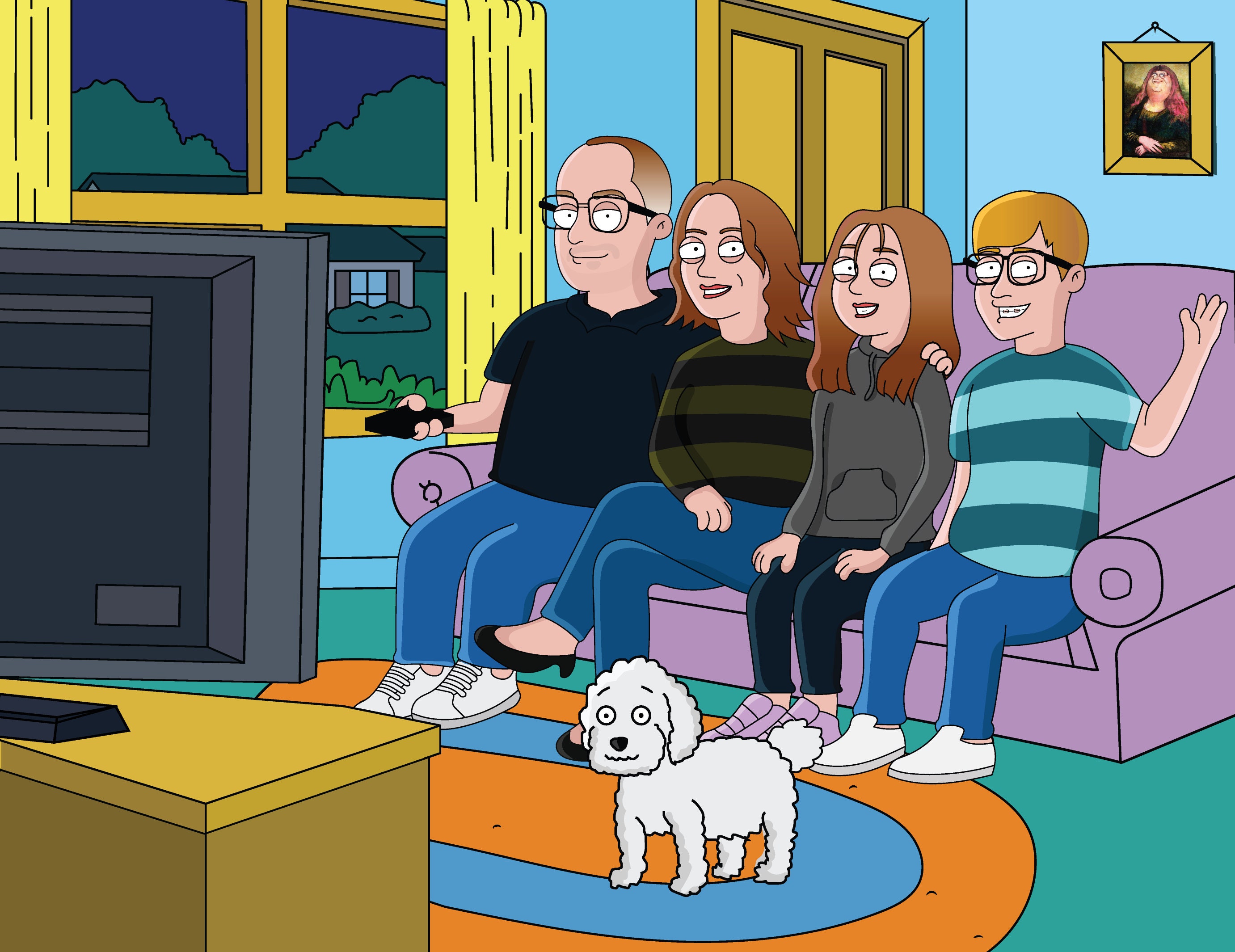 Family Guy Custom Portrait, Family Guy Portrait, Family Guy, Custom ...