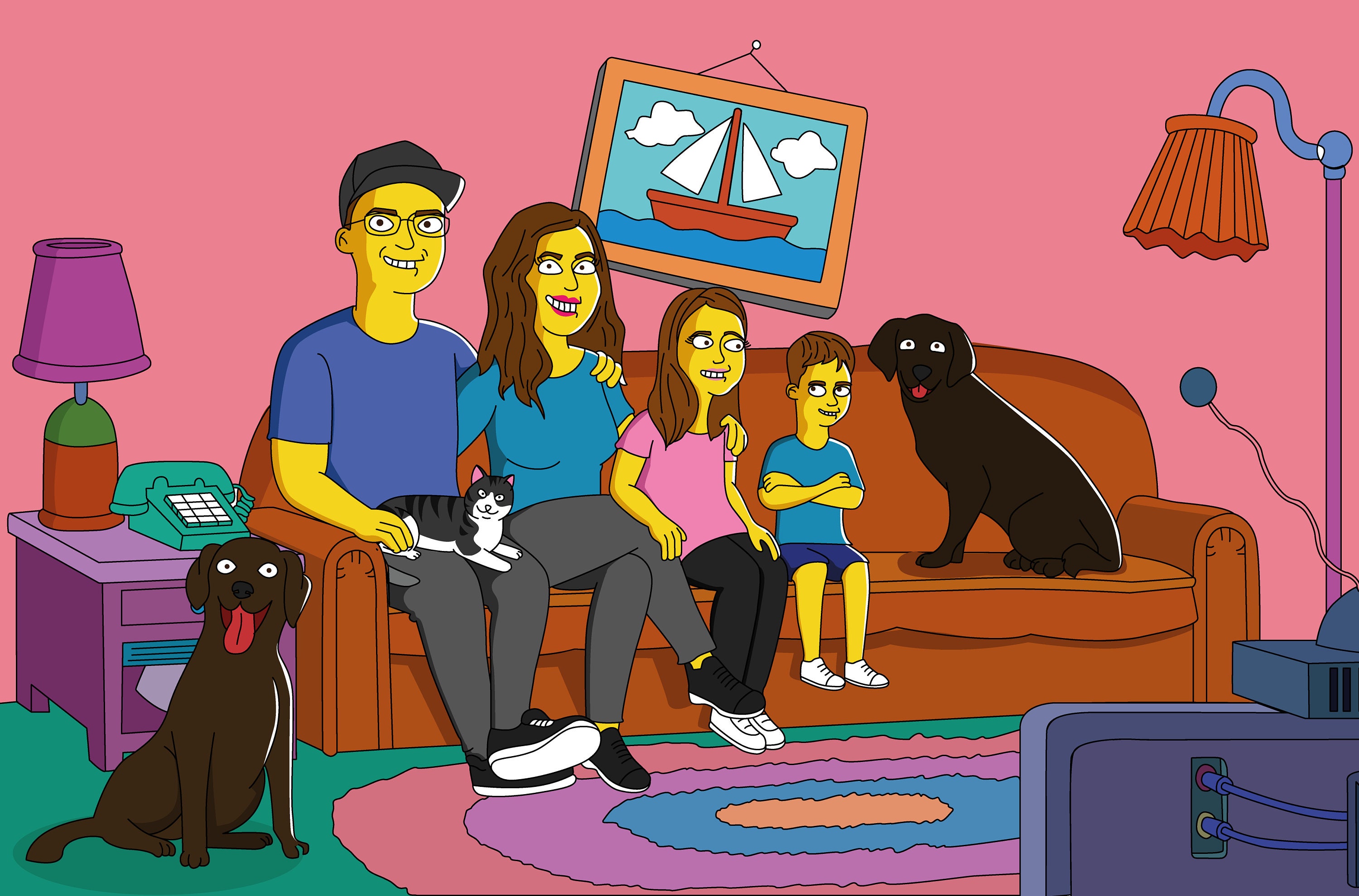 Simpsons Portrait, Custom Portrait, Simpsons, Simpsons Family Portrait ...