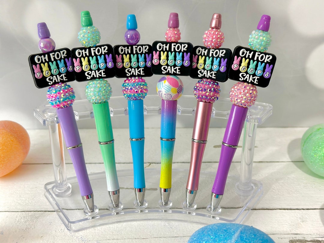 CLEARANCE for Peeps Sake Pen, Easter Pen, Bead Pen, Beaded Pen, Peeps ...