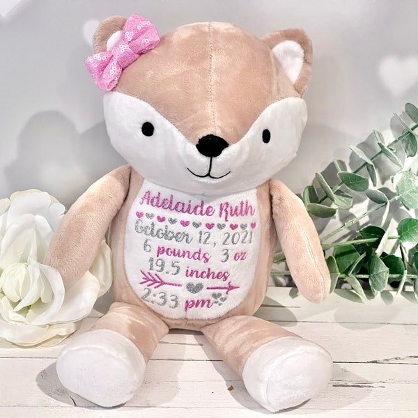 Fox Birth Stats - Etsy