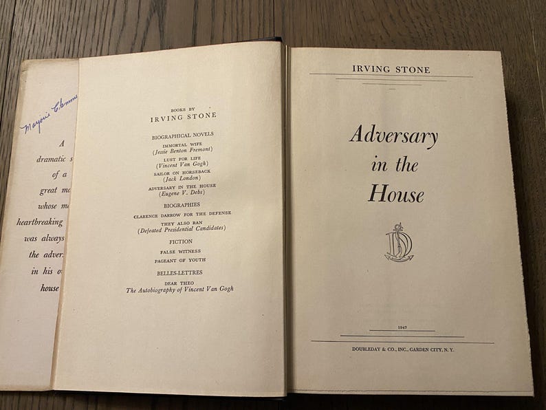 1947 First Edition - Adversary in the House: A Biographical Novel by ...