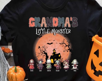 Personalized Grandma Halloween Shirt, Custom Nana Mimi Shirt for ...