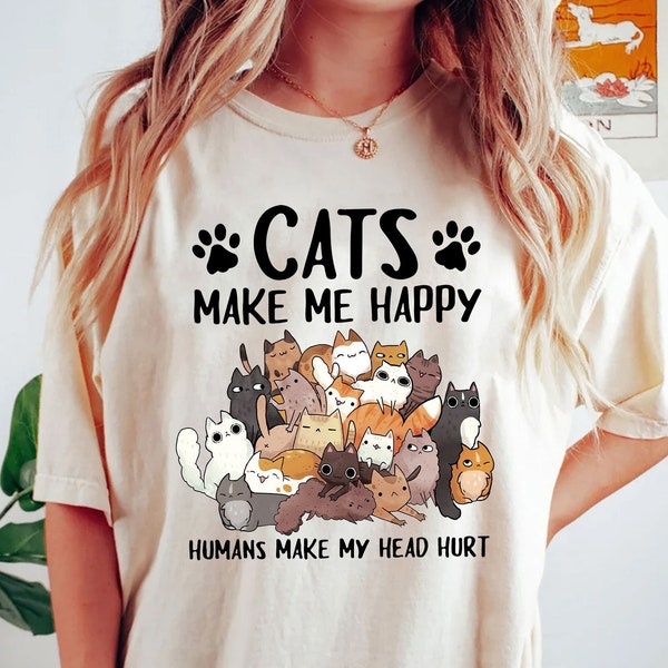 Happy Cats Tshirts - Etsy