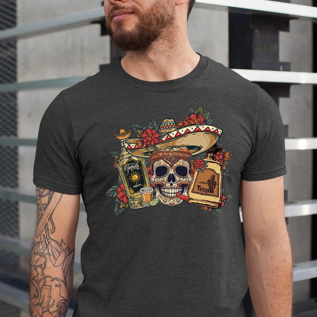 Skull Tequila Cinco De Mayo Shirt, Sugar Skull Shirt, Mexican Cinco De ...