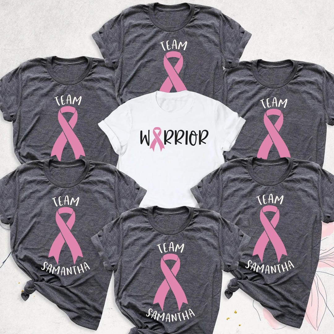 Breast Cancer Support Squad Shirt, Personalized Breast Cancer Shirt ...