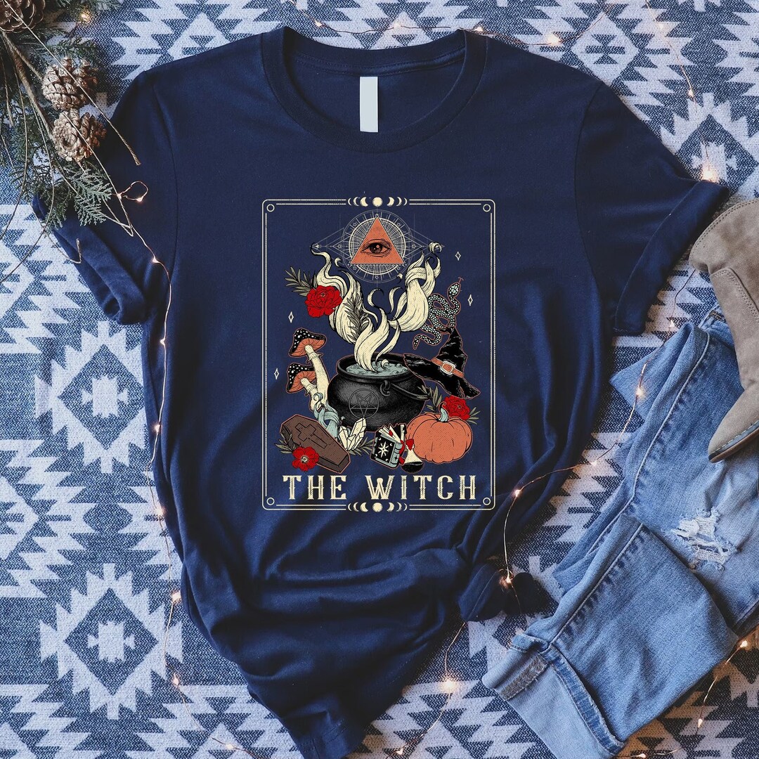 The Witch Tarot Card Shirt, Witch Halloween Shirt, Magical Wiccan Pagan Clothes - Etsy