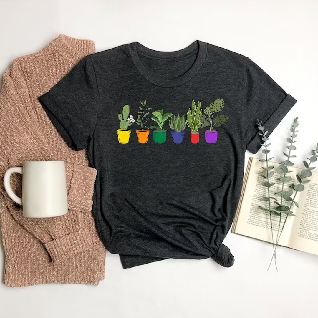Cute Plant LGBTQ Shirt, Queer Plant Shirt, LGBTQ Ally, Subtle Pride ...