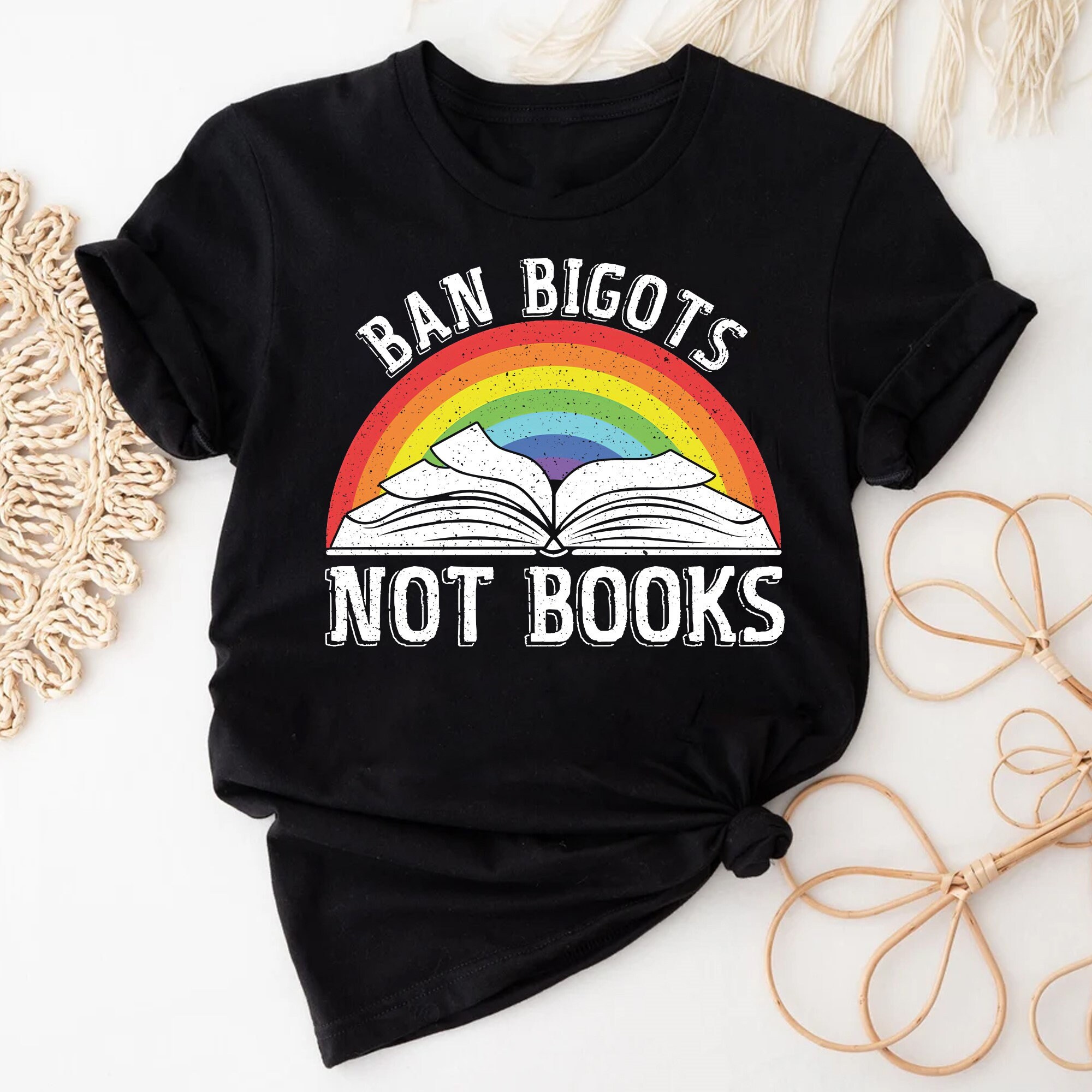Ban Bigots Not Books Shirt: Free Reading Cotton Tee - Etsy