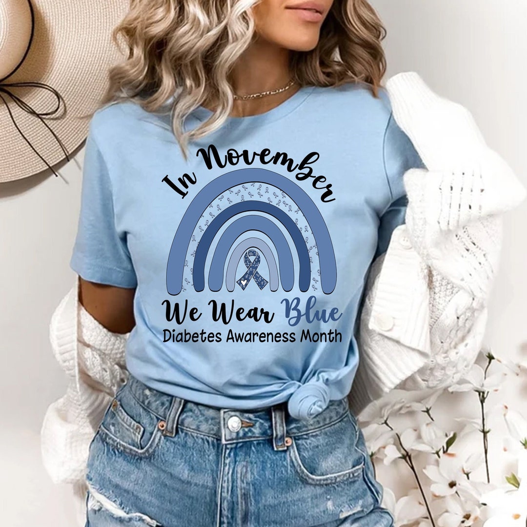 We Wear Blue Diabetes Awareness Shirt - November Support Gift - Etsy