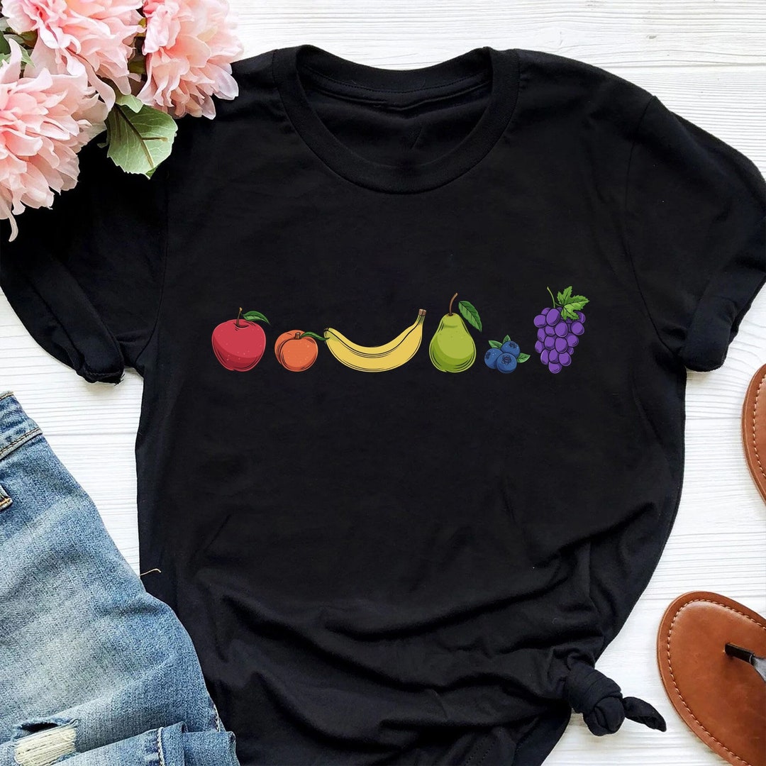 Rainbow Fruity Lgbt Shirt, LGBTQ Fruits Shirt, Pride Month Shirt, Ally ...