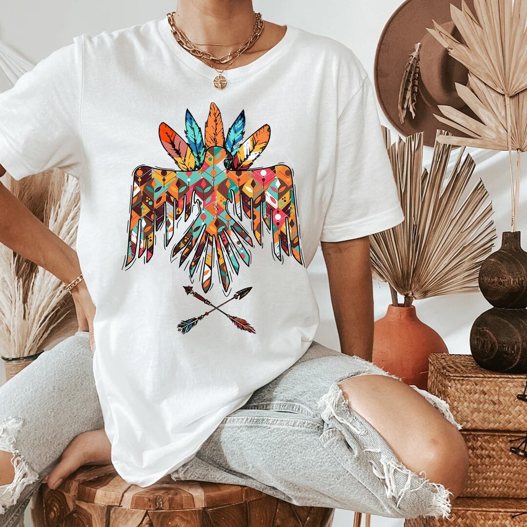 Native American Thunderbird Shirt: Indigenous Eagle Cotton Tee - Etsy