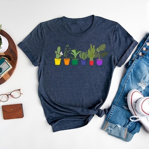 Cute Plant LGBTQ Shirt, Queer Plant Shirt, LGBTQ Ally, Subtle Pride ...