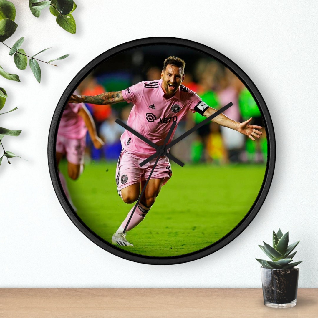 Wall Clock Lionel Messi Inter Miami Footballer Champions - Etsy