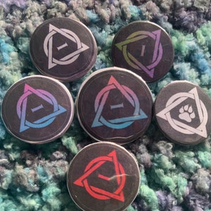 Handmade 32mm Therian Otherkin Otherhearted Alterhuman Pin Button Badge ...