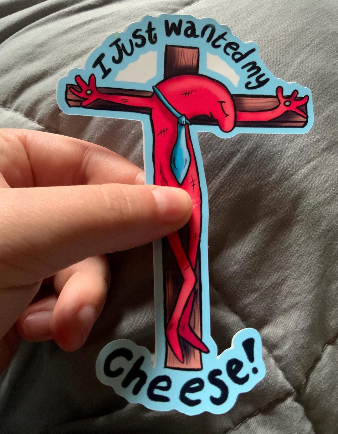 HANDMADE Large Glossy Sticker: Smiling Pals Allen ,I Just Wanted My ...