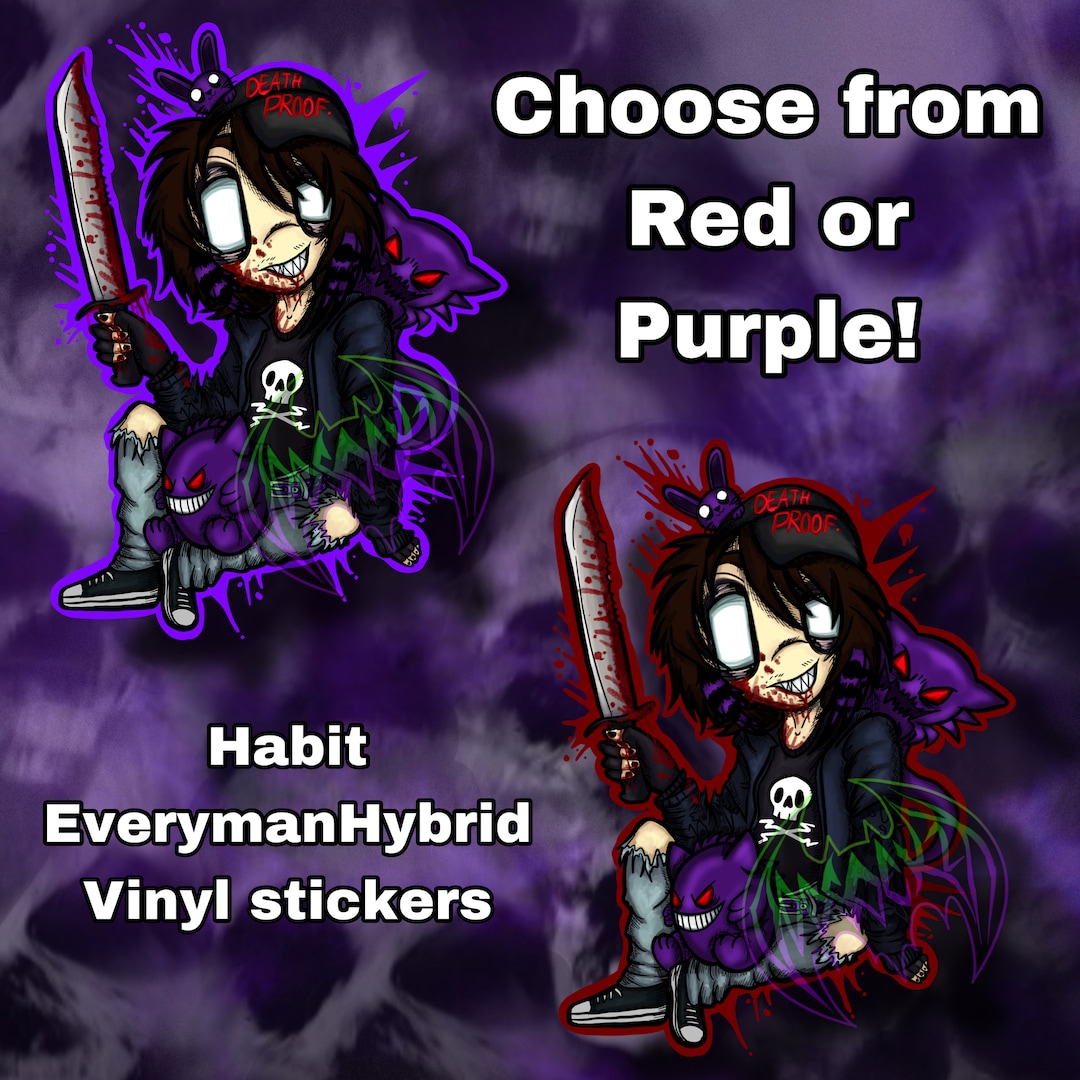 HANDMADE Everymanhybrid Vinyl Stickers, Slenderverse , EMH ,creepypasta ...