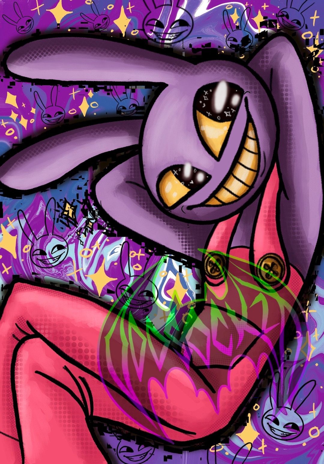 HANDMADE Jax - Digital Circus ,TADC A5 Art Print - Purple Bunny Rabbit ...