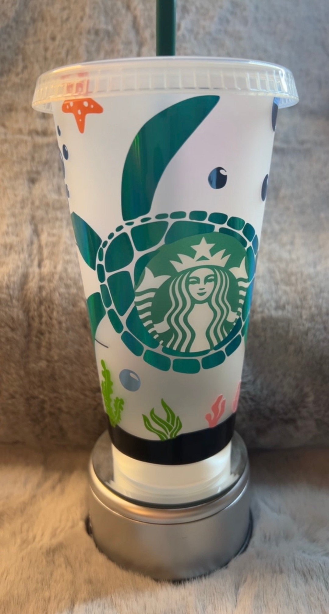 Turtle Cold Cup, Reusable Cold Cup, Starbucks Cold Cup, Ocean Cold Cup ...