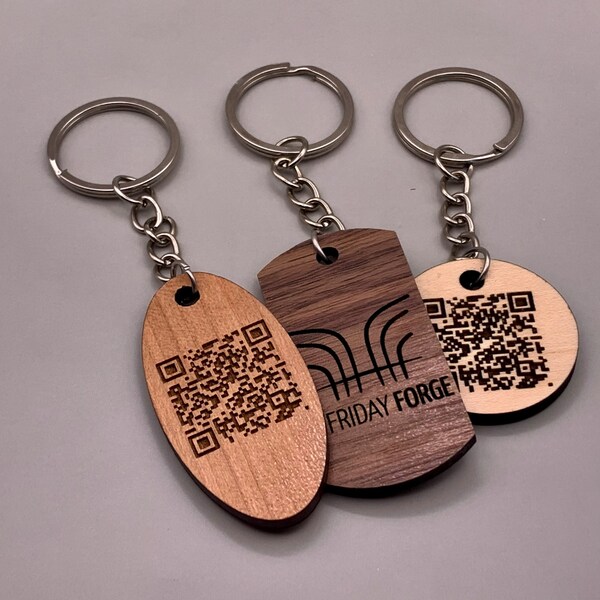 Qr Code Keychain - Etsy