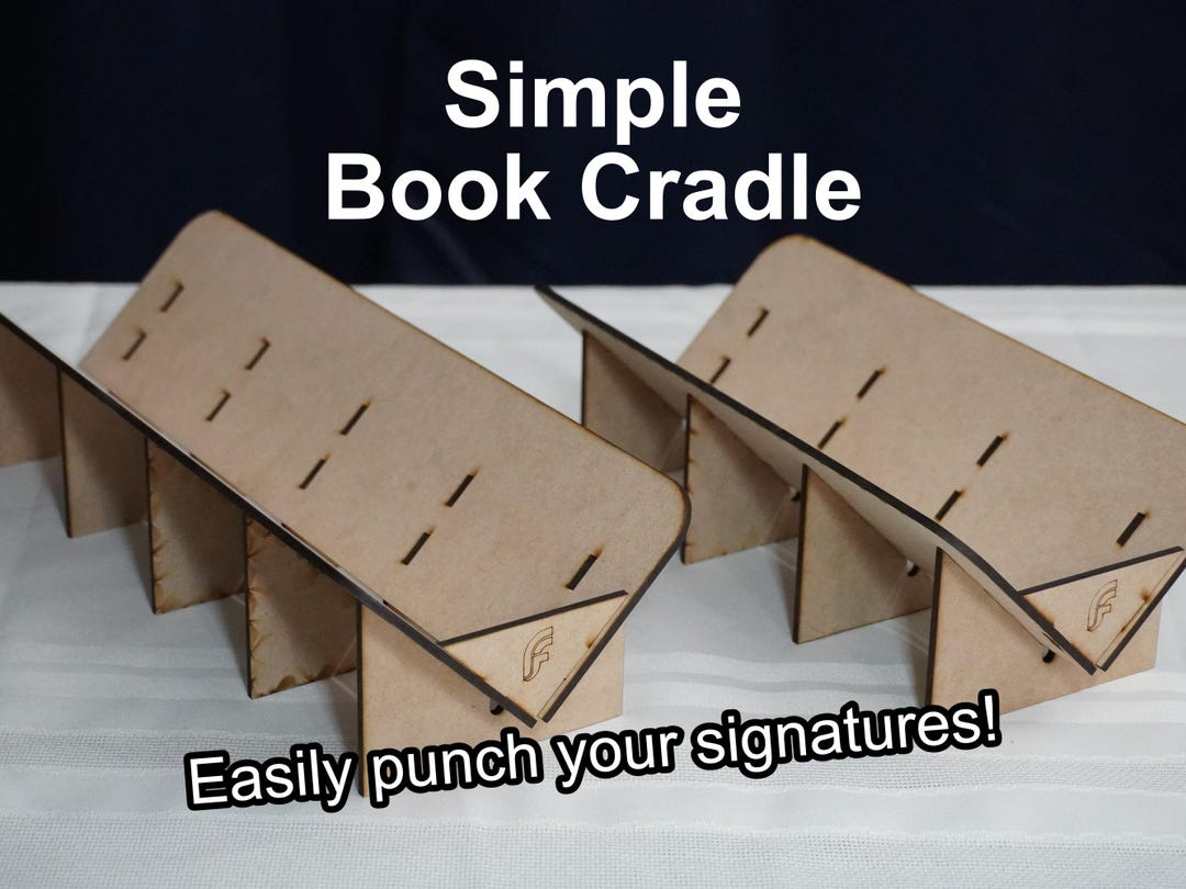 Bookbinding Cradle – Laser Cut Signature Punching Tool – Journal & Book Binding Aid - Etsy