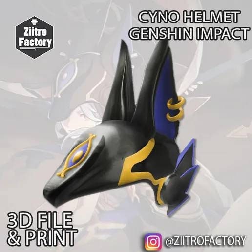3DFILE Cyno Helmet - GENSHIN IMPACT - Etsy